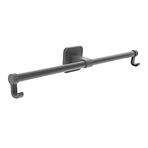 Retractable Towel Rack Cupboard Door Bar Towel Holder for Bathroom Bath Towel Holder Towel Shelf Towel Hanger for Bathroom Towel Rack with Hook Towel Bar Towel Holders Grey Plastic Veemoon