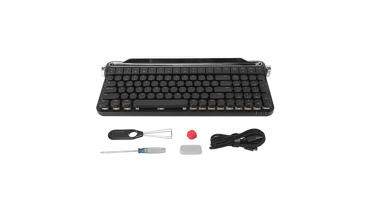 TOPINCN Retro Typewriter Keyboard - Dual Connection & RGB