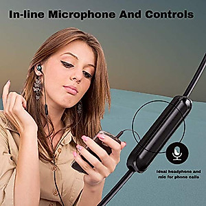 PHILIPS Pro Wired Earbuds, in Ear Headphones with Mic Powerful Bass, Hi-Res Audio, Comfort Fit, Lightweight Ear Phones with Microphone