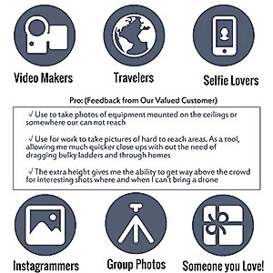 Bluetooth Long Selfie Stick- Super Length Lightweight Extendable Pole from 20'' to 118'' Built-in Wireless Remote Shutter Grip Holder Mount Compatible iPhone Samsung Android Cell Phone(Blue)