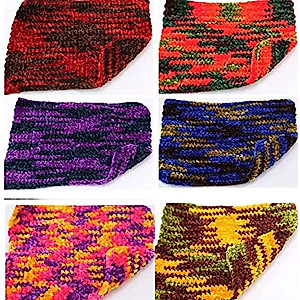 TEXXY 500g Bulky Vegan Soft Yarn Baby Chenille Velvet Yarn Knitting Crochet Yarn Crochet Chenille Yarn DIY Velvet Chenille Yarn (Color : Orange Green)