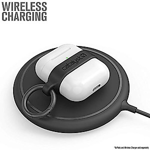 Minimalist case for AirPods 1 & 2 by Catalyst - Extra Grippy High Gloss Surface Finish, Ultra Light Weight, Slim Design, Compatible with Wireless Charging - Black