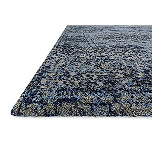Loloi Viera Vintage Distressed Persian Area Rug, 5'3" x 7'7", Light Blue/Grey