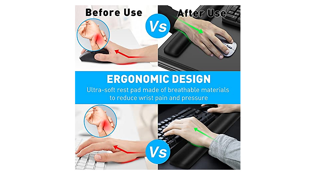 AboveTEK Ergonomic Under Desk Keyboard Tray w/ Clamp