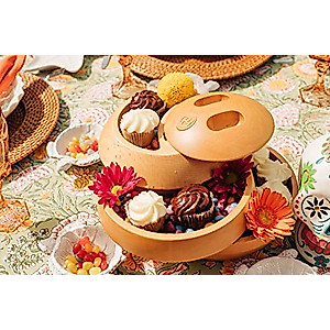 tappas All-Natural Serving Container, Tiered Tray, Charcuterie Sphere, Original