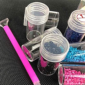 Transparent Diamond Painting Storage, 30/60/90/120 Bottles Transparent Crafts Container Organizer for Crystal Beads