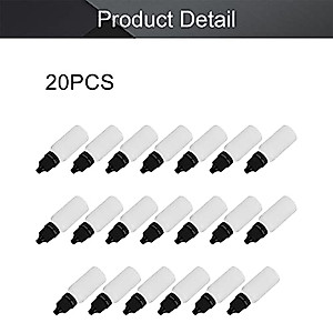 Othmro 0.5oz PE Lab Eye Plastic Dropper Bottles 20pcs, 15ml Squeezable Eye Liquid Dropper Thin Mouth Via of Liquid Sample Seal Storage Bottle with Childproof Black Cap