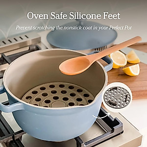 Our Place Perfect Pot Roasting Rack - 2-in-1 Custom-Fit Rack and Steamer | Toxin-Free Ceramic Coating | With Oven-Safe Silicone Feet | Char