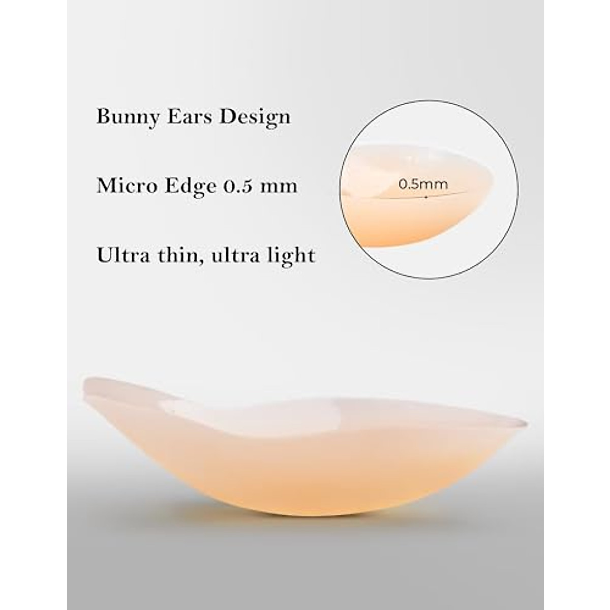 APOWUS Lift Ultra-Thin Sticky Bra,Adhesive Bras Push Up Invisible, Backless Strapless Bra Pasties Nipple Covers (L/XL Fit D/D+ Warm Crème)