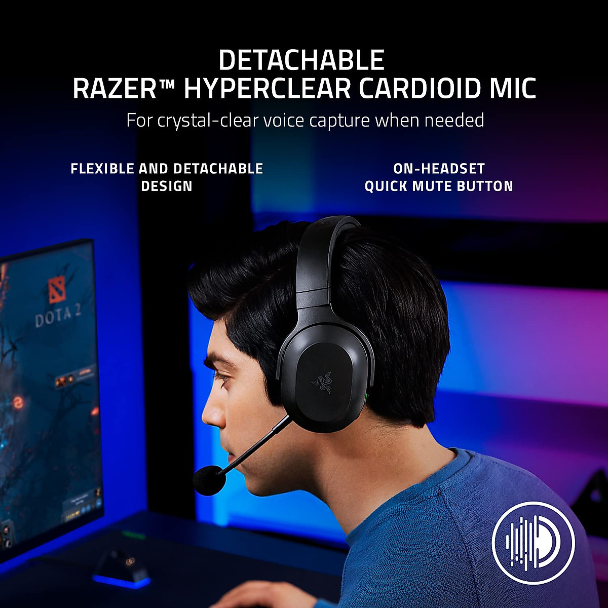 Razer Barracuda X Wireless Multi-Platform Gaming and Mobile Headset: 250g Ergonomic Design (Renewed)