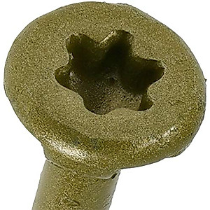 Power Pro 48595 Wood Screws, #8 x 1-1/2", Premium Outdoor Deck Screws, Rust Resistant, Epoxy Coated Bronze, 1lb Box, 203 pcs