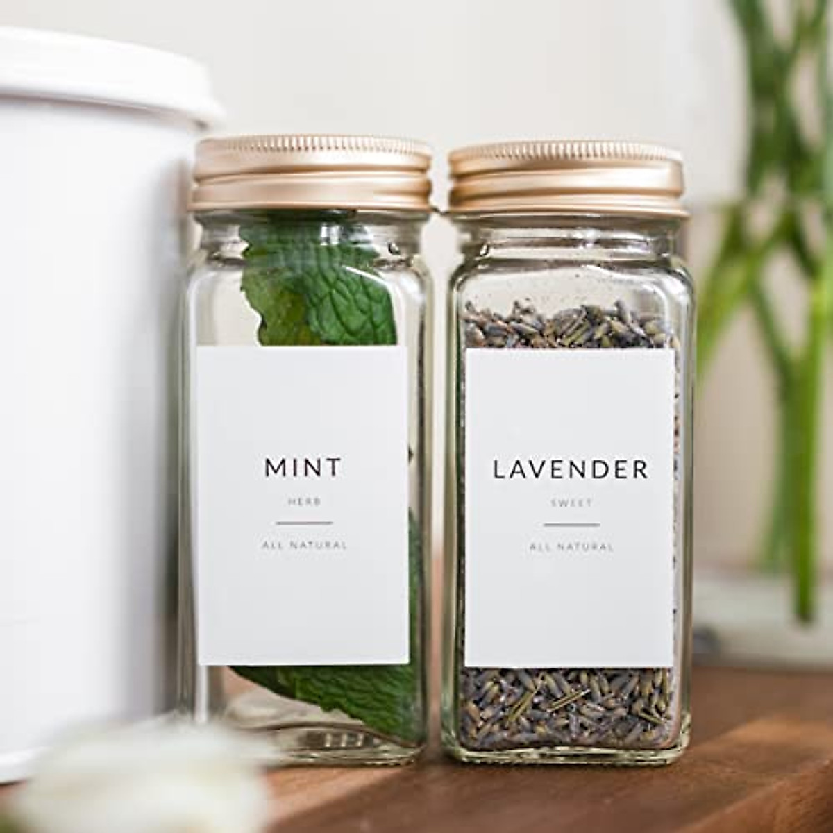 SAVVY & SORTED Minimalist Spice Labels for Spice Jars | 146 Spice Jar Labels Stickers for Containers | Spice Labels Stickers Preprinted | Spice Organizing Labels Herb Seasoning Kitchen Pantry Labels