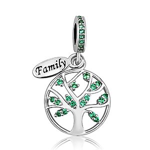 New Family Tree of Life Dangle Charm Bead for Bracelet Pendant (Family Tree)