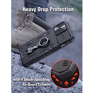 Nillkin [2022 Upgraded] iPhone 13 Pro Max Case [Compatible with MagSafe] [Slide Camera Cover] [Multifunctional Kickstand] Heavy Duty Protection Armor Case for iPhone 13 Pro Max 6.7'' Green