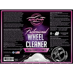AUTO FANATIC Professional Foaming Wheel Cleaner - Wheel & Rim Cleaner for Car, Motorcycle, RV, SUV & Truck - Chemical Free Concentrated Formula Makes 4 Gallons - Use with Foam Cannon or Foam Sprayer