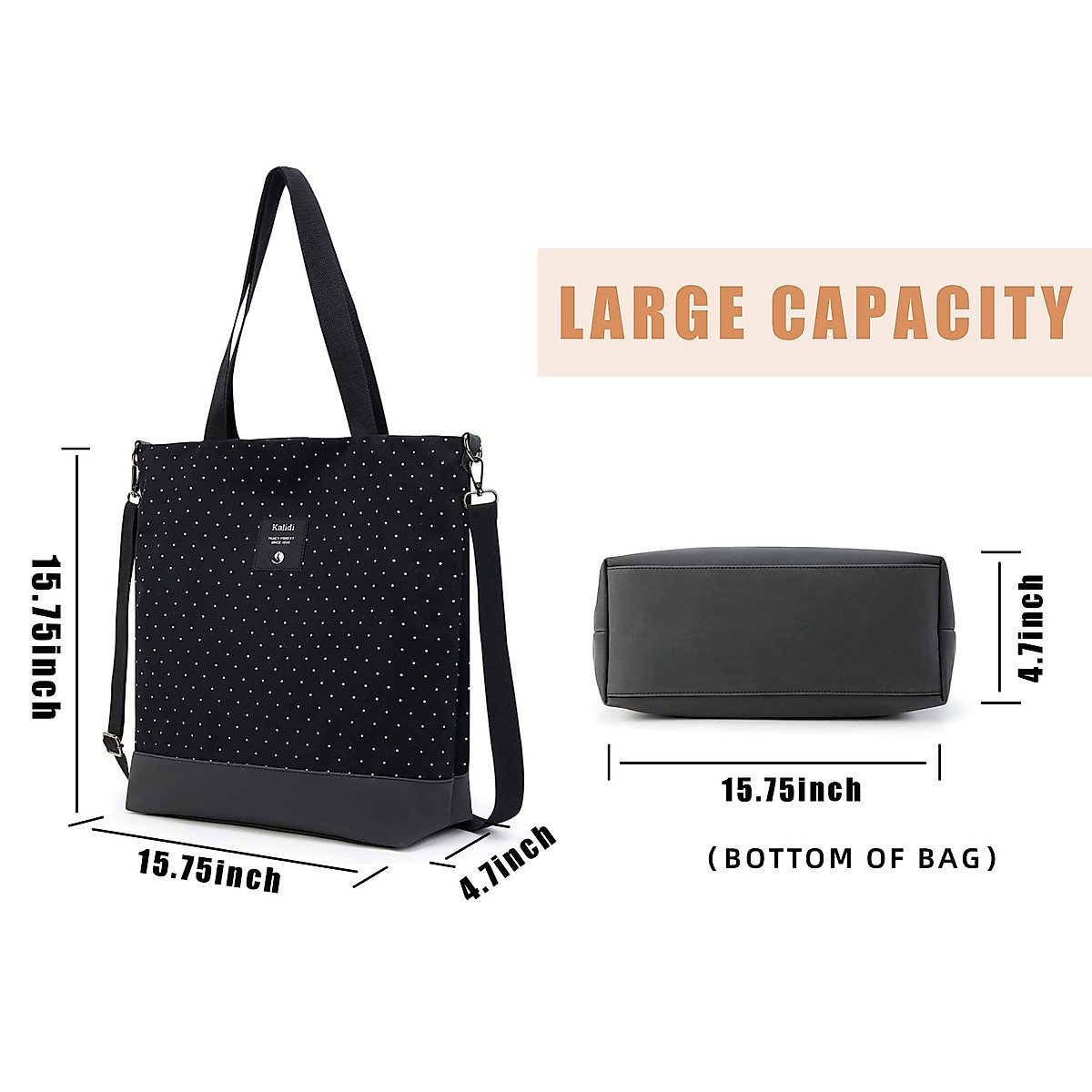 KALIDI Canvas Tote Bags Casual Shoulder Handbags Purse Geometric Patterns Crossbody Work Bag for Women, Pink