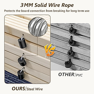 APRILSOUL 12FT Wooden Garden Pathway, Outdoor Roll Out Walkway Path for Patio,Lawn,Backyard,Beach,Wedding