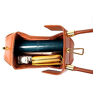 Normia Rita Handbags For Ladies Fashion Retro Genuine Leather Handmade Dumplings Satchel Women Small Shopping Dating Bag… (Black)