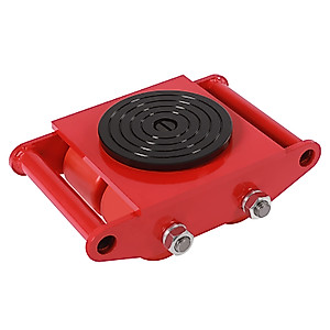 Heavy Duty Machine Dolly Skate, Machinery Roller Mover with Steering Handle, 6t 13200lbs Machine Moving Skates Industrial Machinery Mover Rotating Roller