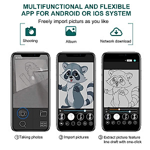 Yuntec Optical Drawing Board, Portable Optical Tracing Board Image Drawing Board Tracing Drawing Projector Optical Painting Board Sketching Tool for Kids, Beginners, Artists, etc