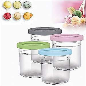 Creami Pints, for Ninja Creami Pints and Lids,16 OZ Ice Cream Containers Bpa-Free,Dishwasher Safe Compatible NC301 NC300 NC299AMZ Series Ice Cream Maker