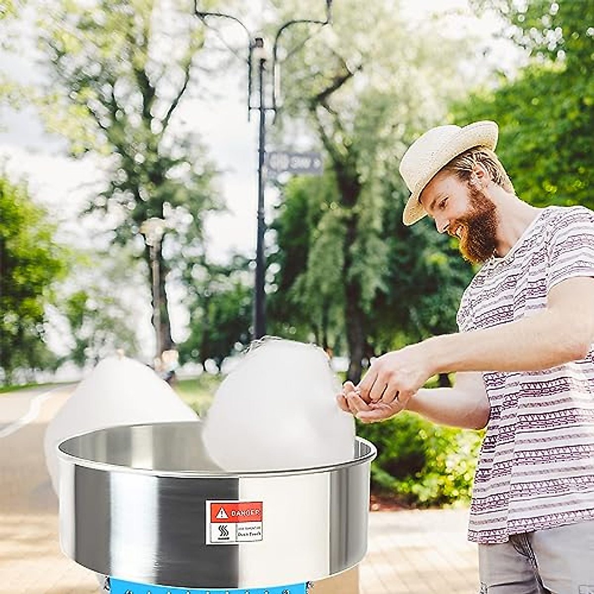 GOLADA 1080W Commercial Cotton Candy Machine Electric Cotton Candy Floss Maker - 110V for the Perfect Party Favor for Birthdays, School function, or Social Events. (Blue)