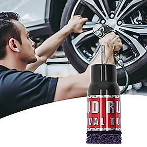 Wheel Stud Cleaner, Metal Rescue Hub Cleaner Rust Removal Tool Wheel Hub Clean Tools for 0.5in Impact Wrenches Electric Drill Cleaning Tool Effective Air or Electric Mode Screws Bolts Driven Surfaces