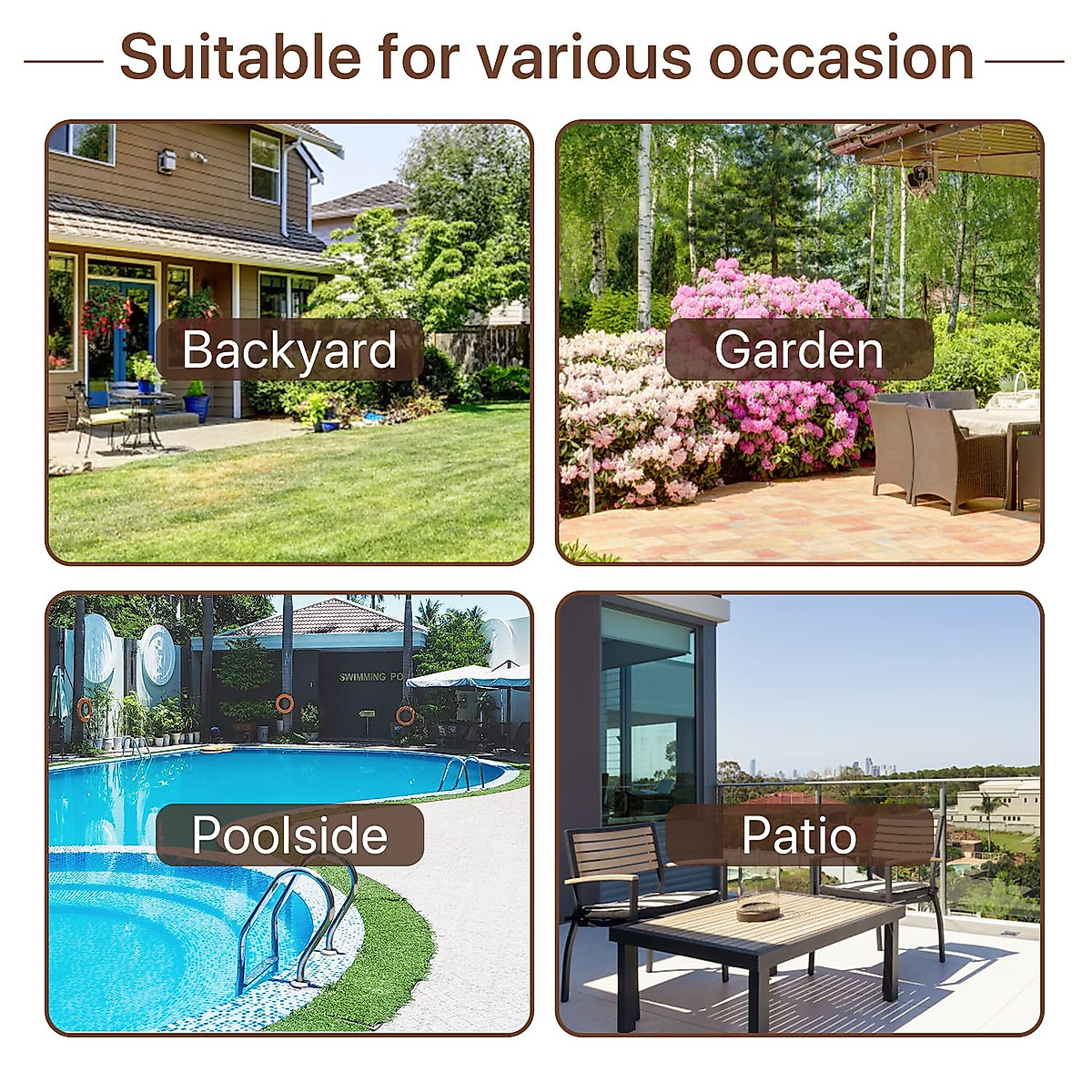 3-Piece Patio Bar Set Outdoor Wicker Bar Set All-Weather Rattan Bar Table Set Outdoor Furniture Set w/2 Stools, Glass Top Table and 2 Thick Cushion for Patios Backyards Porches Gardens Poolside, Khaki