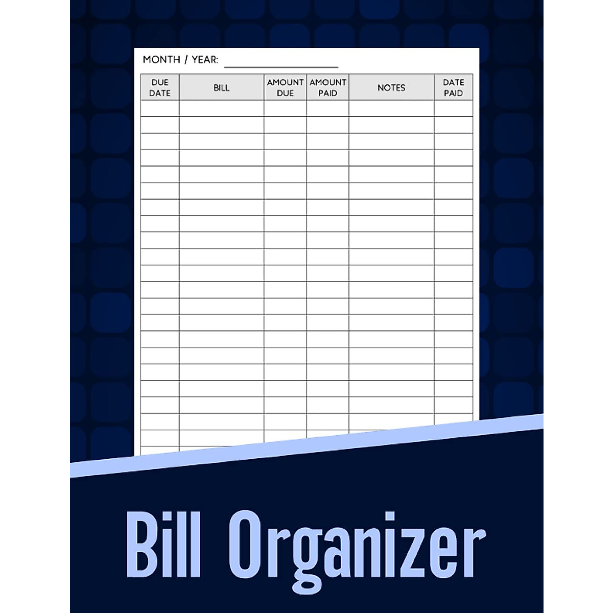 Bill Organizer: Bill Payment Tracker, Payment Notebook, Expense Tracker