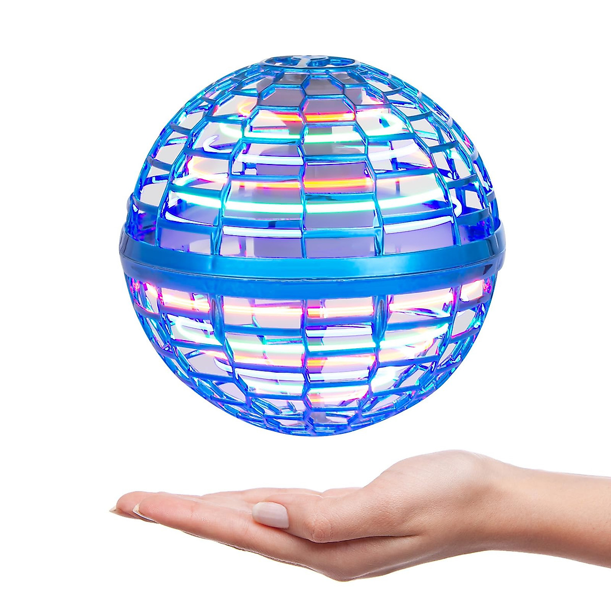 Galaxy Ball 2024 Flying Orb Ball: Cosmic Globe Boomerang Ball with Led Lights, Hover Ball, Flying Spinner, Hand Drone for Kids, Girls, Boy Toys Age 6 7 8 9 10 11 12 Kids Cool, Blue