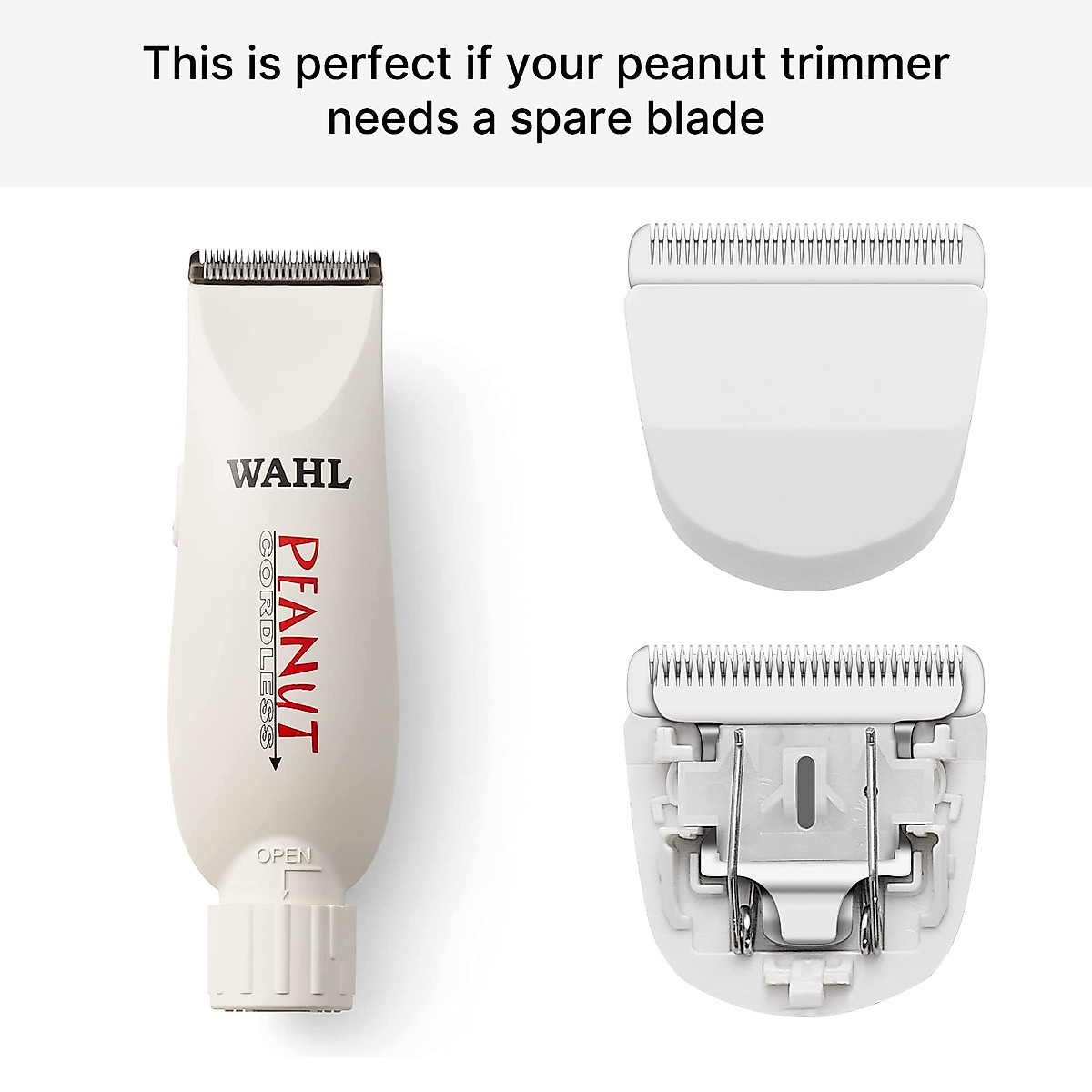 2 Pack Peanut Clipper Replacement Blade, Snap-On Replacement Blade for Wahl Peanut Hair Clipper #2068-300, White