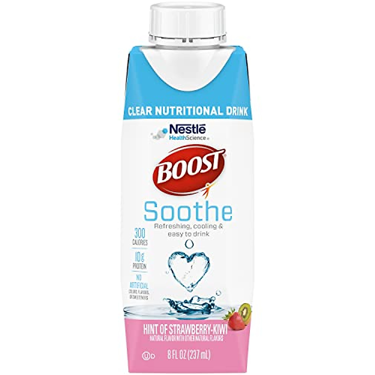 Boost Soothe Clear Nutritional Drink (Strawberry-kiwi, 8 Fl Oz (Pack of 12))