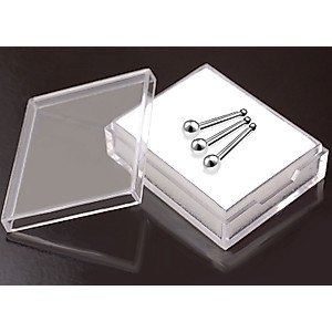 bodyjewellery 3pcs 20g 0.8mm Nose Stud Bone Straight Bar Nostril Ring Surgical Stainless Steel 2mm Ball
