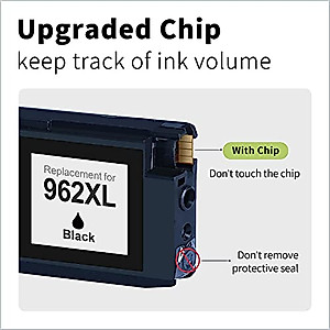 OA100 962XL Black Remanufactured Ink Cartridge Replacement for HP 962XL 962 for OfficeJet Pro 9010 9015 9018 2 Black 962XL Black Ink Cartridge Combo Pack
