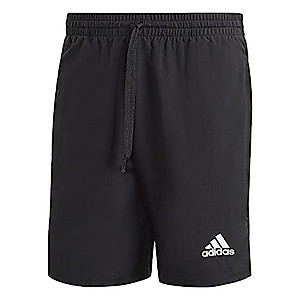 adidas mens Activated Tech Shorts Black/White Small