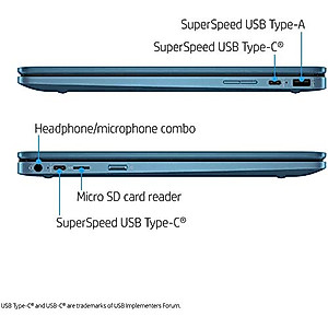 HP Chromebook x360 Laptop Computer in Teal Color Intel Celeron N4020 up to 2.8GHz 4GB DDR4 RAM 64GB eMMC 14inch HD 2-in-1 Touchscreen (Renewed)