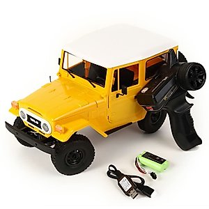 YIKESHU RC Rock Crawler RC Truck 4x4 WPL C34 RTR Mudding Remote Control Truck 2.4Ghz 1/16 RC Crawler All Terrain Car, Full Scale Off Road Truck Realistic Vehicle Hobby RTR Adult
