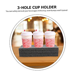 Alipis 4 Pcs Milk Tea Drink Cup Holder Foam Takeout Cup Holders Accessories Automotive Drink Carrier for Takeout Cup Carrier Glass Server Padded Drinks Drink Holder Pearl Cotton re-usable