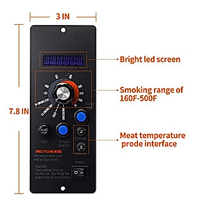 Digital Thermostat Controller Kit Replacement for Camp Chef Pellet Grills PG24STX/ PG24XT/ PG24S/ PG24WWS with RTD Temperature Sensor,2 Meat Probes