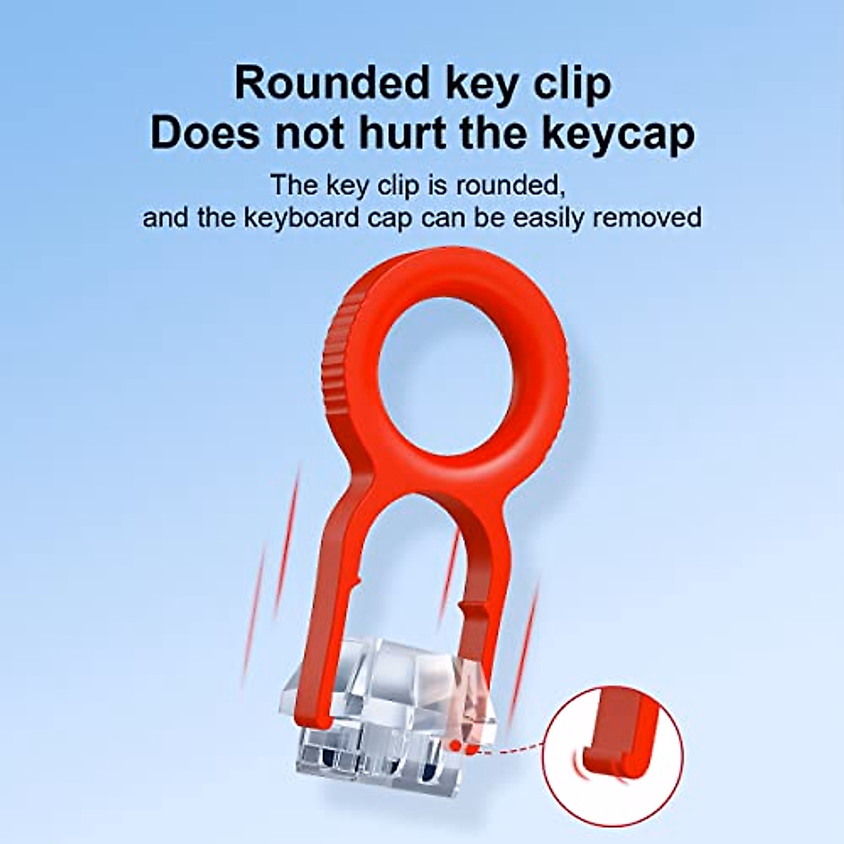 Hagibis Keycap Puller for Mechanical Keyboard, 3 Pcs Tricolor Rounded Keycap Remover Tool Computer Cleaning Kit for Gaming Keyboard, PC