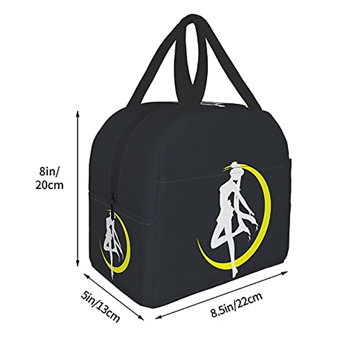 FONSMAY Sailor Moon Reusable Insulated Lunch Bag Cooler Tote Box Container with Front Pocket for Woman Man Office Work School Picnic Beach Workout Travel