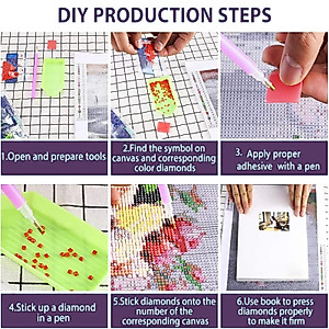 AIBOERL Diamond Painting Kits for Adults, Parrot 5D Diamond Art Kits, Full Drill DIY Crafts for Adults Home Wall Decor Gift Diamond Dots [11.8x15.7inch]