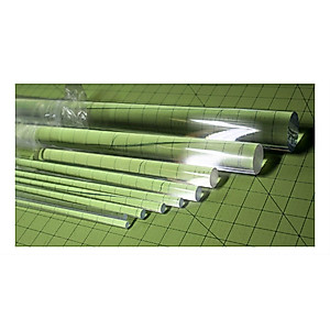 12 Pcs 1/4” Diameter 18” Long Clear Acrylic Plexiglass Lucite Plastic Rod .25"