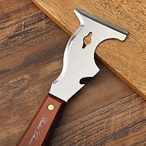 Bates- Paint Scraper, 9 in 1 Painters Tool, Mahogany Wooden Handle, Paint Scrapers for Wood, Painters Tool, Painters Knife, Paint Scraper for Painting, Putty Knife, Metal Scraper, Spackle Knife