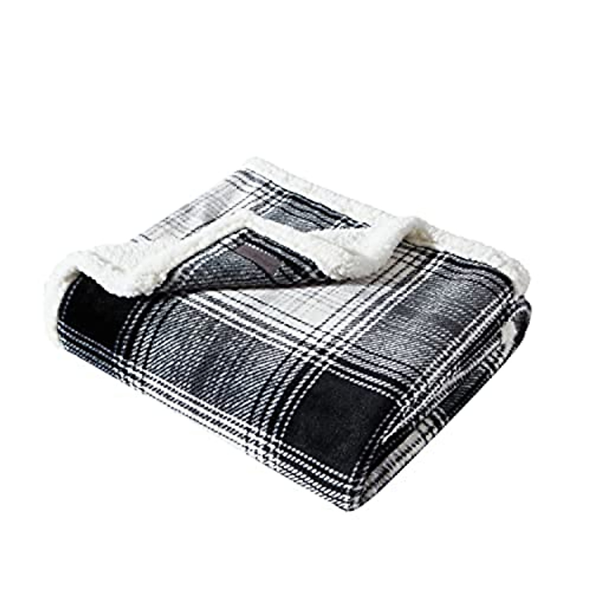 Eddie Bauer - Throw Blanket, Reversible Sherpa Fleece Bedding, Home Decor for All Seasons (Vail Plaid, Throw)