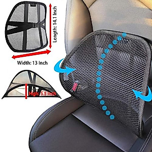 Big Ant Lumbar Support, Car Back Support Mesh Double Layers Ergonomic Designed for Comfort and Lower Back Pain Relief - Car Seat Lumbar Support for The Driver, Office Chair, Wheelchair