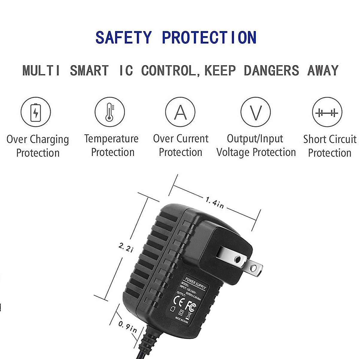 Power Cord for Andis 17165 17150 Shaver Charger ProFoil Lithium TS-1 TS-2 Charger AC/DC Adapter Supply