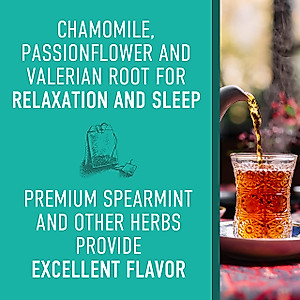 Organic Chamomile Tea - Calming Herbal Sleep Tea with Passion Flower, Spearmint, Lemon Balm and Lavender - Non-GMO Mint Tea - Relax & Unwind by Steep Into It (1.7 Ounce)