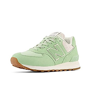 New Balance Women's 574 V2 Plant Café Sneaker, Avocado/Sea Salt/White, 7.5