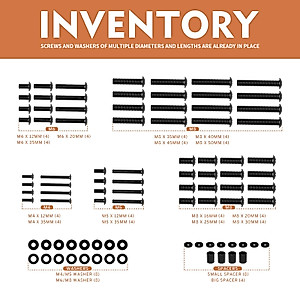 TV Mount Screws Universal TV Installation Hardware Kit Includes M4 M5 M6 M8 TV Sets Screws and Spacers for Samsung, Vizio, LG, TCL, Sony, Sharp, Philips, Panasonic & More Up to 100" HTA001